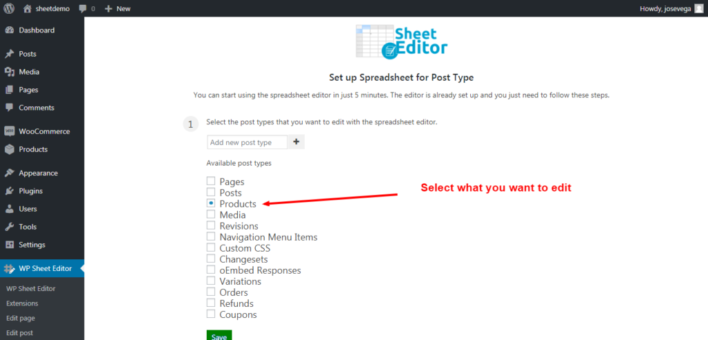 How to Setup the Spreadsheet Quickly