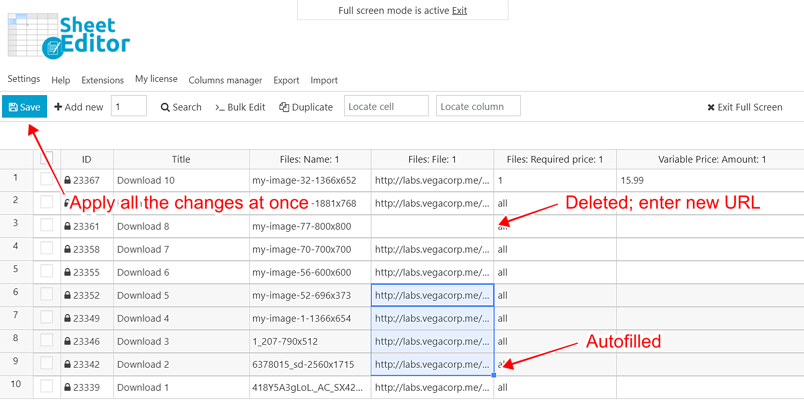 Bulk Edit Download Files - Easy Digital Downloads