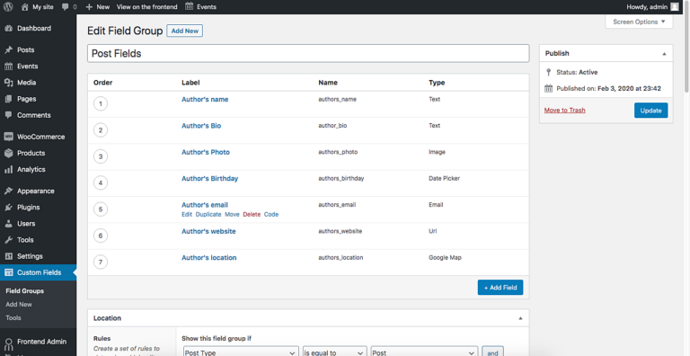 Wordpress Bulk Edit Advanced Custom Fields In Spreadsheet