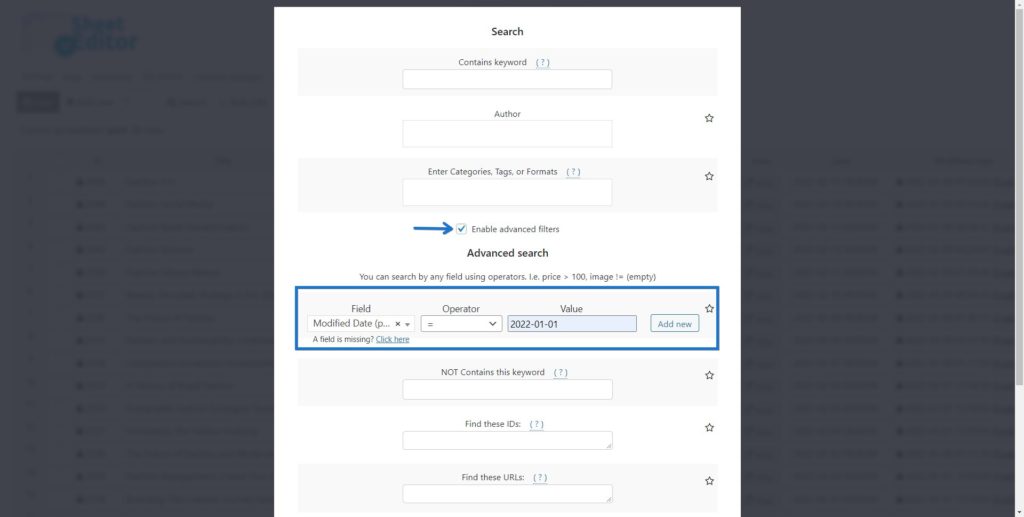 WordPress Posts - How to Bulk Edit the Last Modified Date