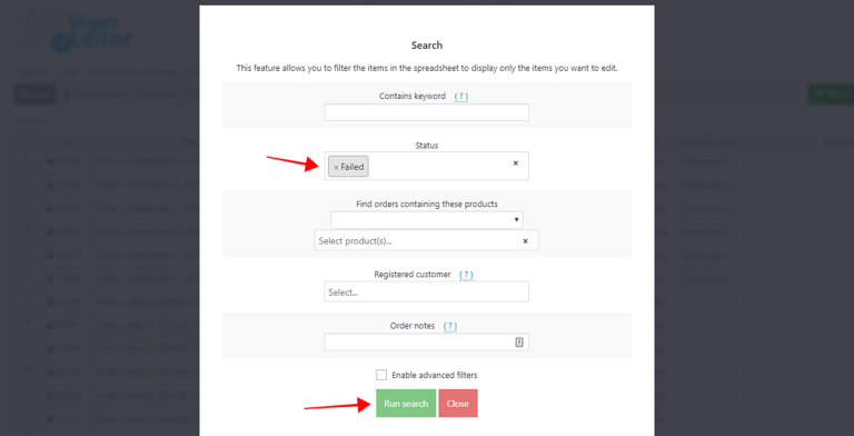 WooCommerce Orders - Bulk Edit Status using a Spreadsheet