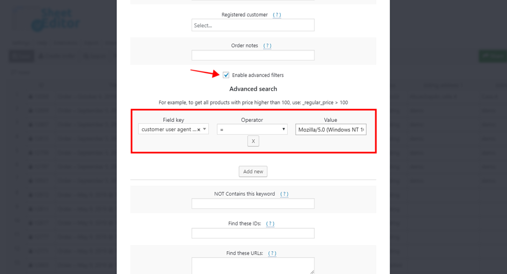 WooCommerce – Search Orders by Browser User Agent
