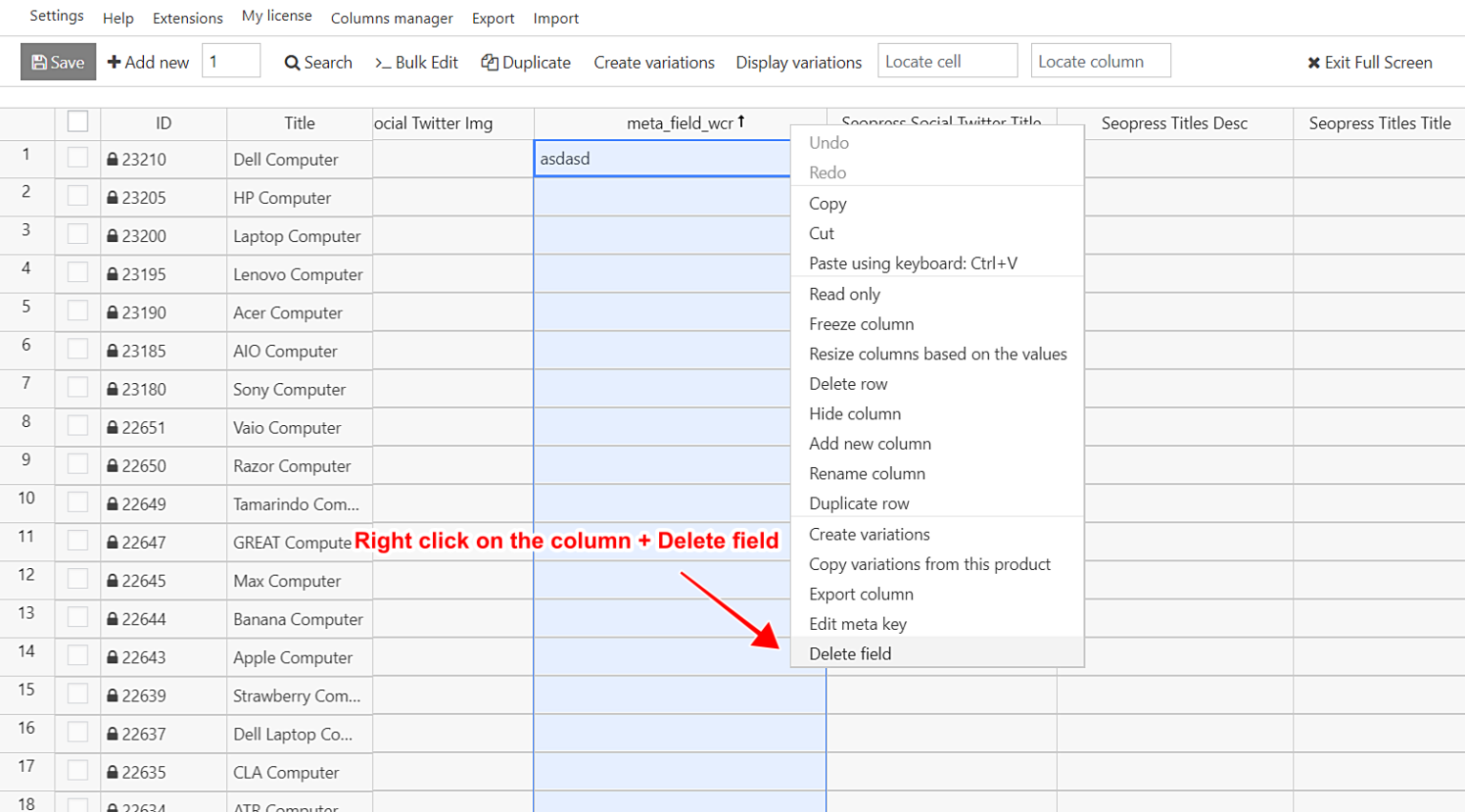 Wordpress Posts Bulk Delete Unused Custom Fields Or Metadata