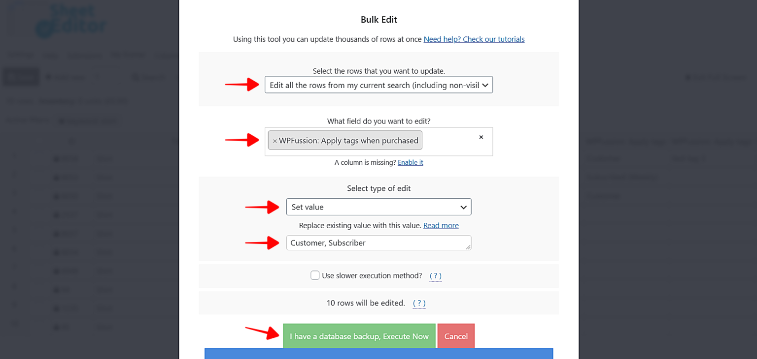 How to Bulk Edit WPFusion Tags in a Spreadsheet