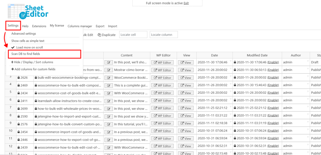WordPress - How to Bulk Expire Posts Quickly - WP Sheet Editor