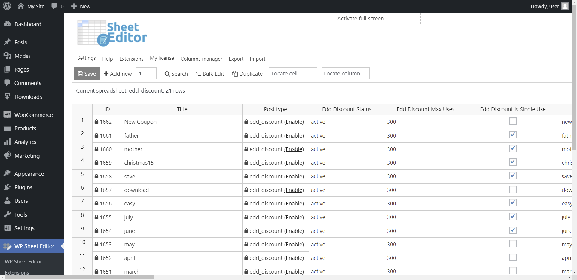 EDD Discount Codes - How to Bulk Edit Expiration Dates