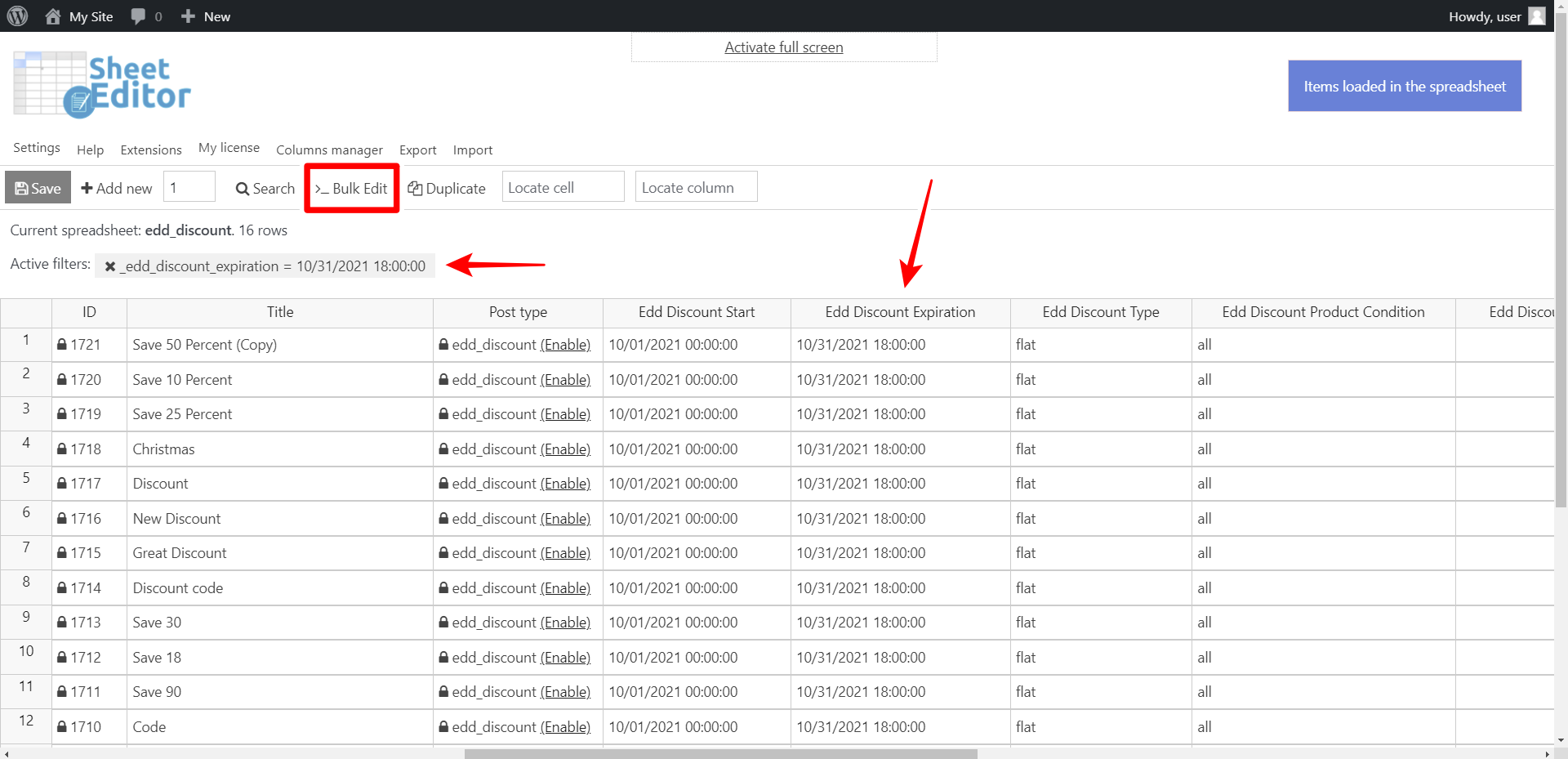 EDD Discount Codes - How to Bulk Edit Expiration Dates