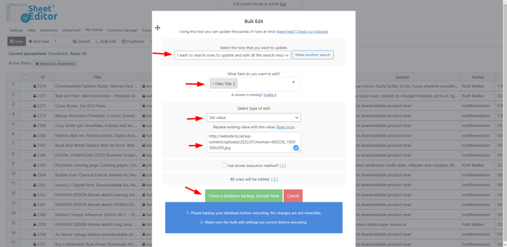 Easy Digital Downloads - Bulk Edit Download Files