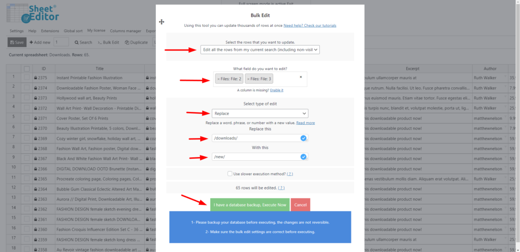 Easy Digital Downloads - Bulk Edit Download Files