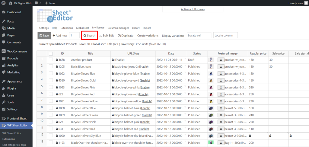 How to Bulk Delete WooCommerce Products - WP Sheet Editor