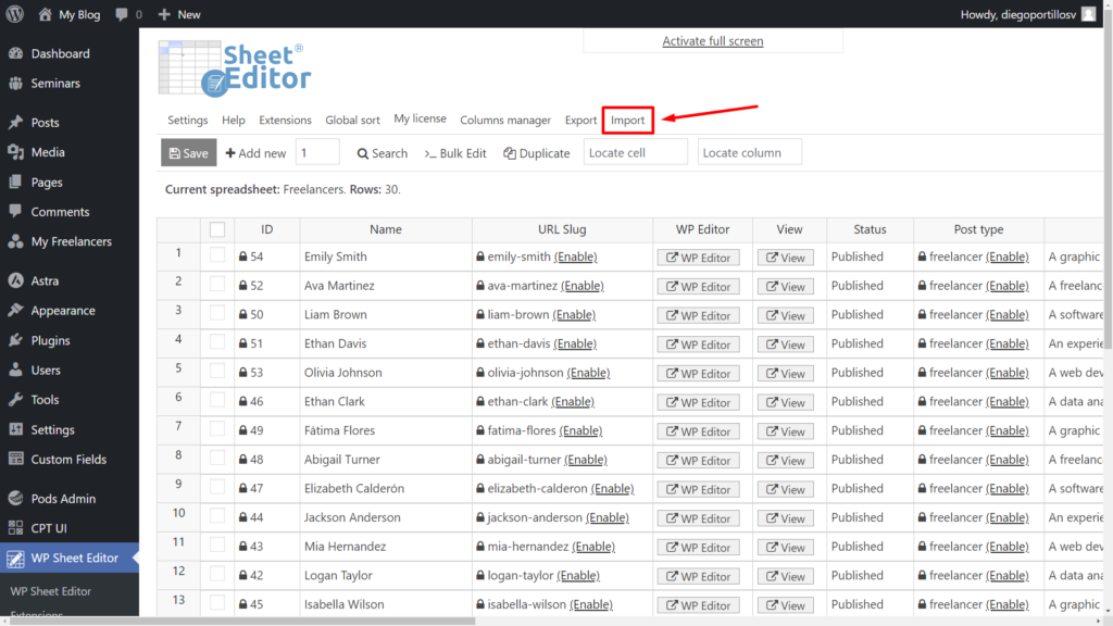 Custom Post Type UI - Bulk Edit, Export, Import Content