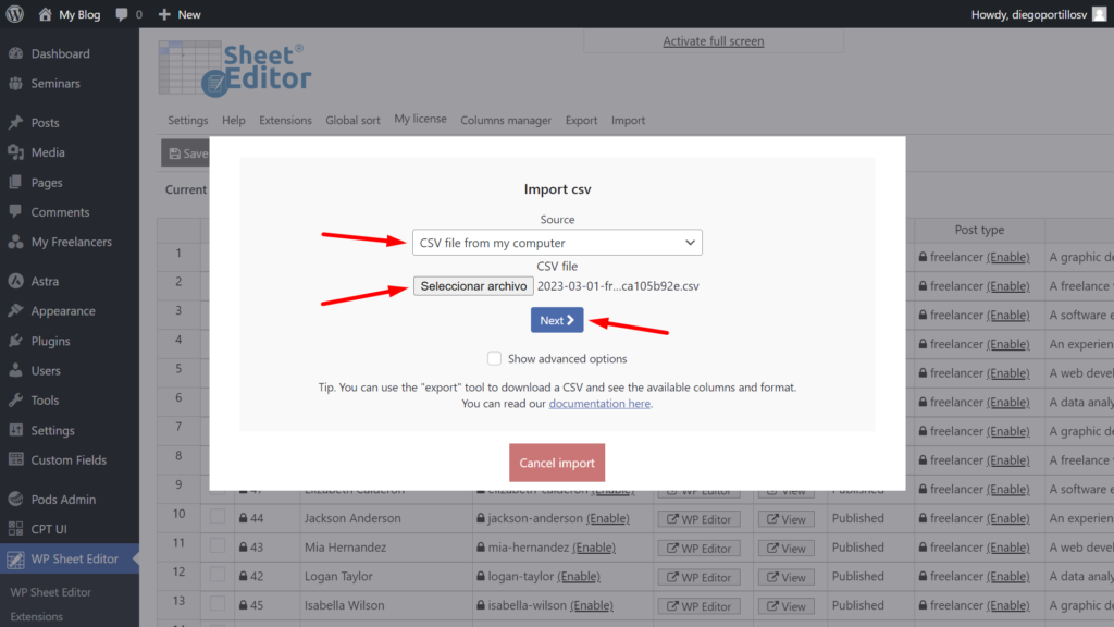 Custom Post Type UI - Bulk Edit, Export, Import Content