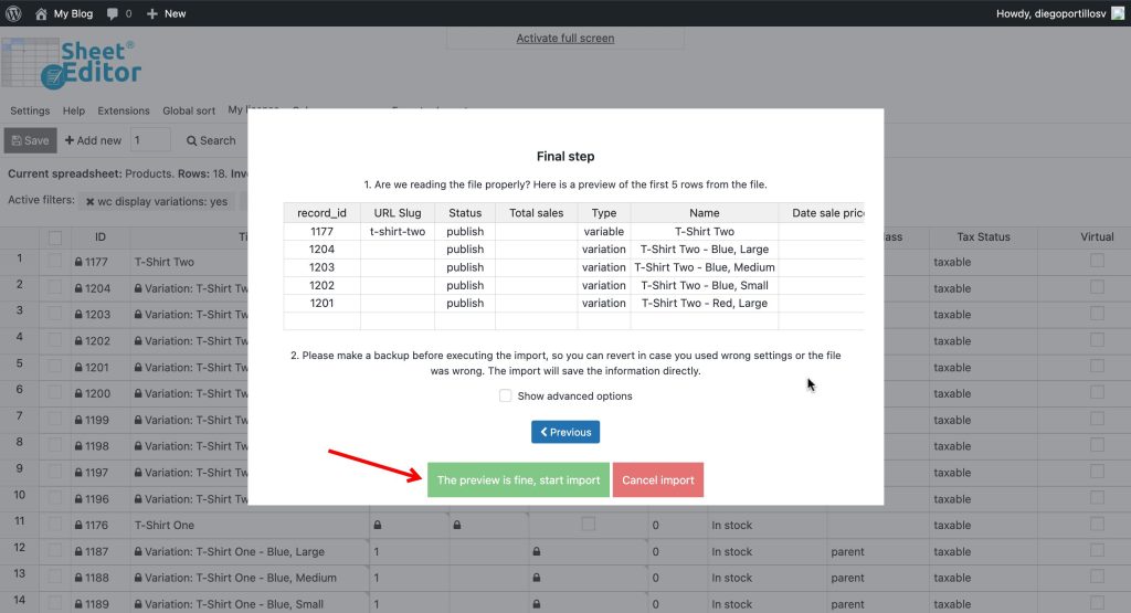 Woocommerce How To Bulk Edit Variation Prices Wp Sheet Editor