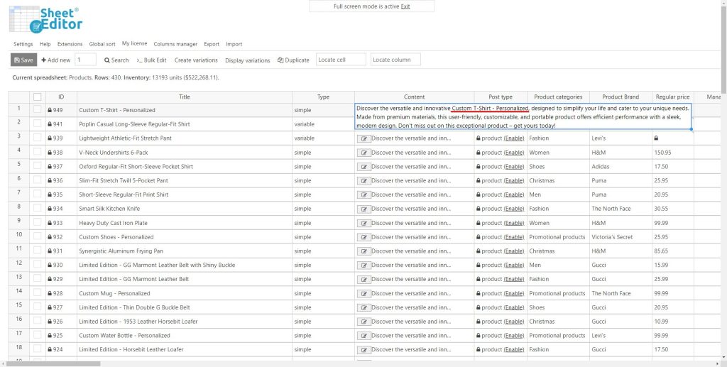 WooCommerce - How to Bulk Edit Product Descriptions (Content)