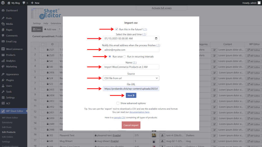 WordPress - How to Schedule Automatic Exports and Imports