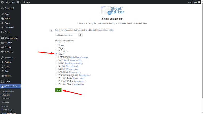 Custom Post Type UI - How to Export Post Types to Google Sheets - WP ...