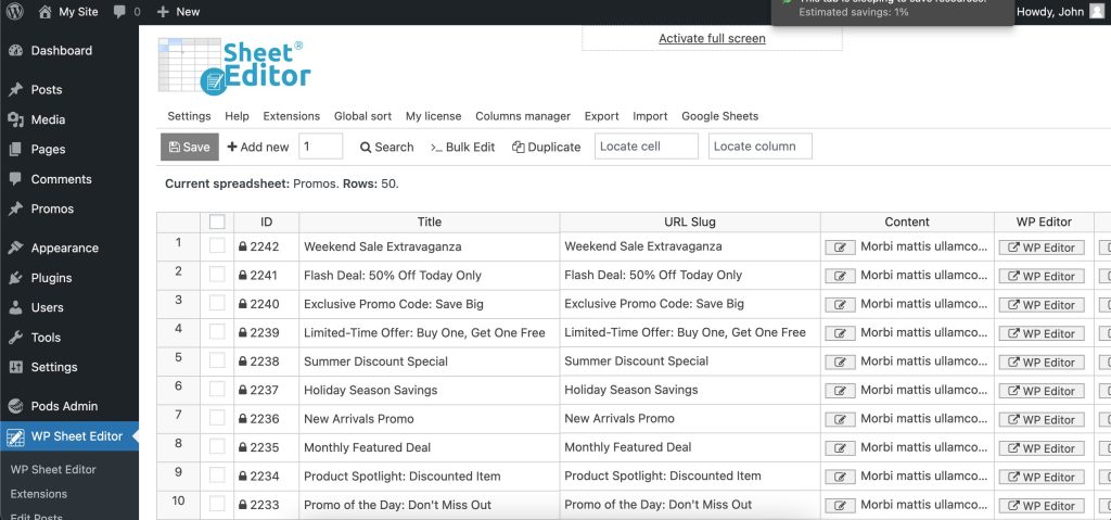 PODS: Export and Import Custom Post Types with Google Sheets - WP Sheet ...