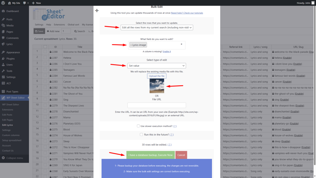 Custom Post Type Maker - Bulk Edit Content in a Spreadsheet