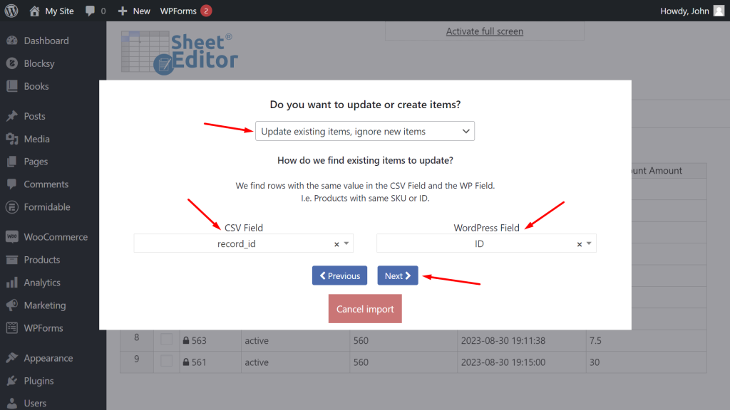Bulk Edit Custom Tables On Wordpress Admin Dashboard Wp Sheet Editor