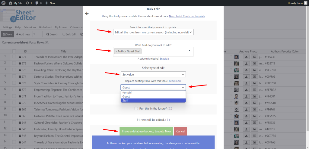 Custom Field Suite - Bulk Edit, Advanced Search, Export, Import - WP Sheet Editor