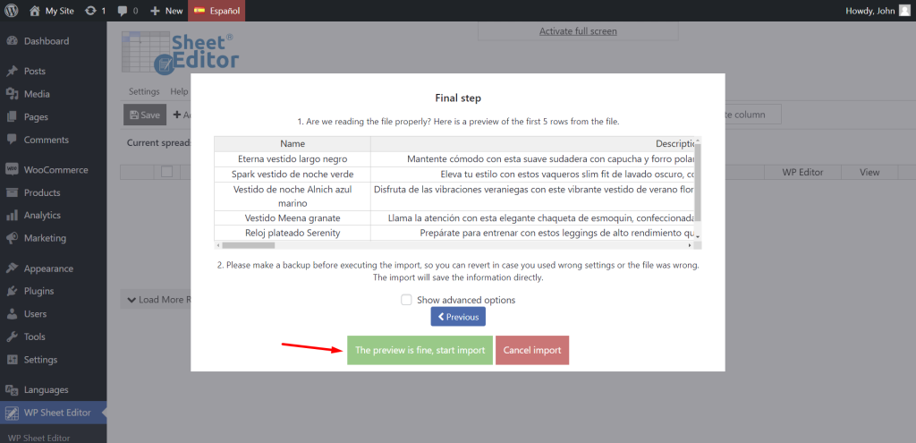 Polylang for WooCommerce: Export and Import Translations - WP Sheet Editor