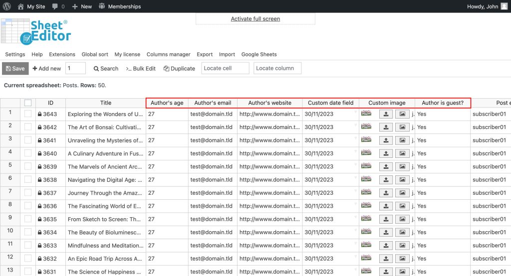 Export and Import Advanced Custom Fields with Google Sheets - WP Sheet ...