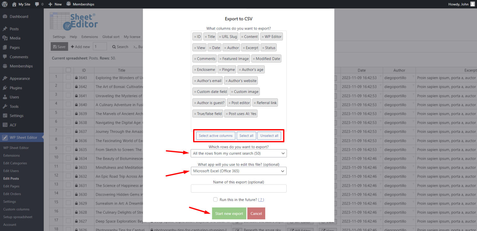 WordPress - Export and Import Advanced Custom Fields (ACF) - WP Sheet ... WordPress - Export and Import Advanced Custom Fields (ACF) - WP Sheet ...