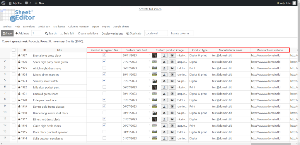 WooCommerce - How to Search for Products by Custom Fields - WP Sheet Editor
