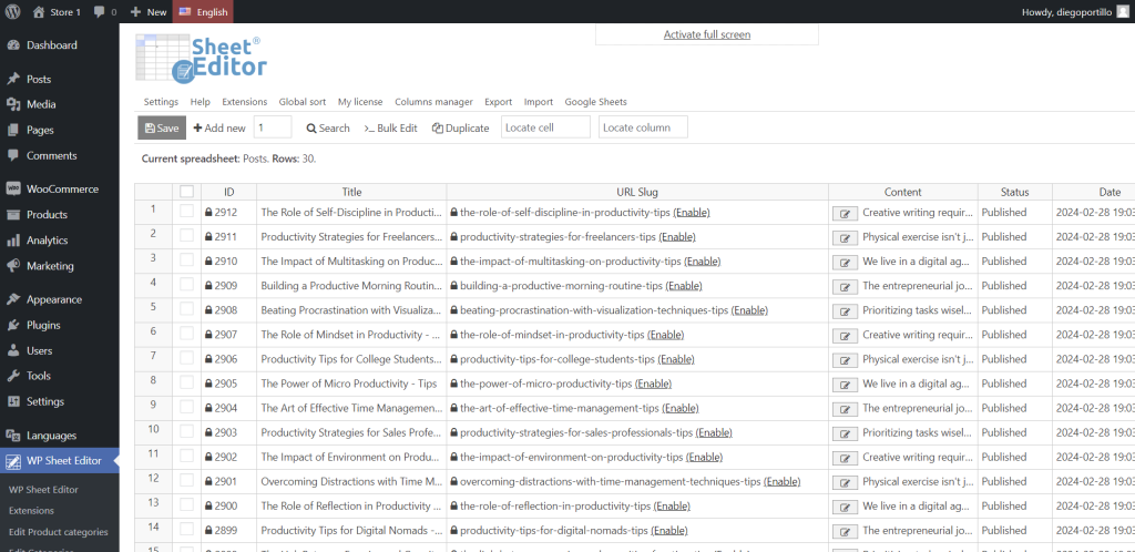 Polylang Bulk Translate Wordpress Posts With Google Sheets