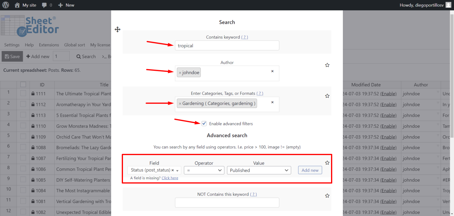 Wordpress Bulk Edit Posts Pages And Custom Post Types Wp Sheet Editor