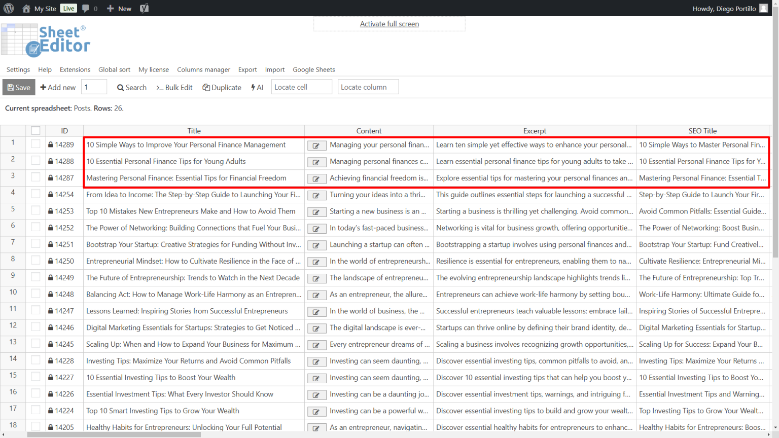 How To Generate Wordpress Posts Using Generative Ai Wp Sheet Editor