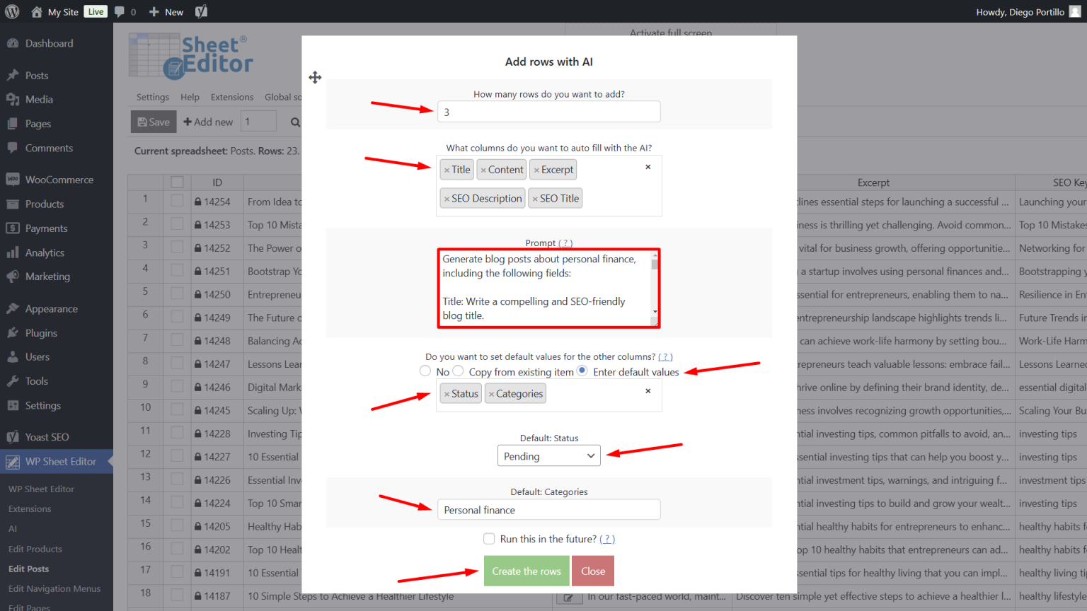 How to Generate WordPress Posts using Generative AI - WP Sheet Editor How to Generate WordPress Posts using Generative AI - WP Sheet Editor