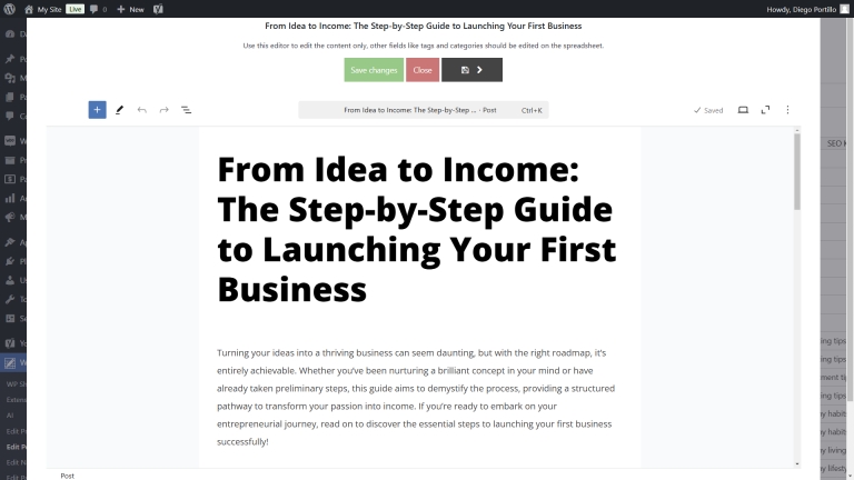 How To Generate Wordpress Posts Using Generative Ai Wp Sheet Editor
