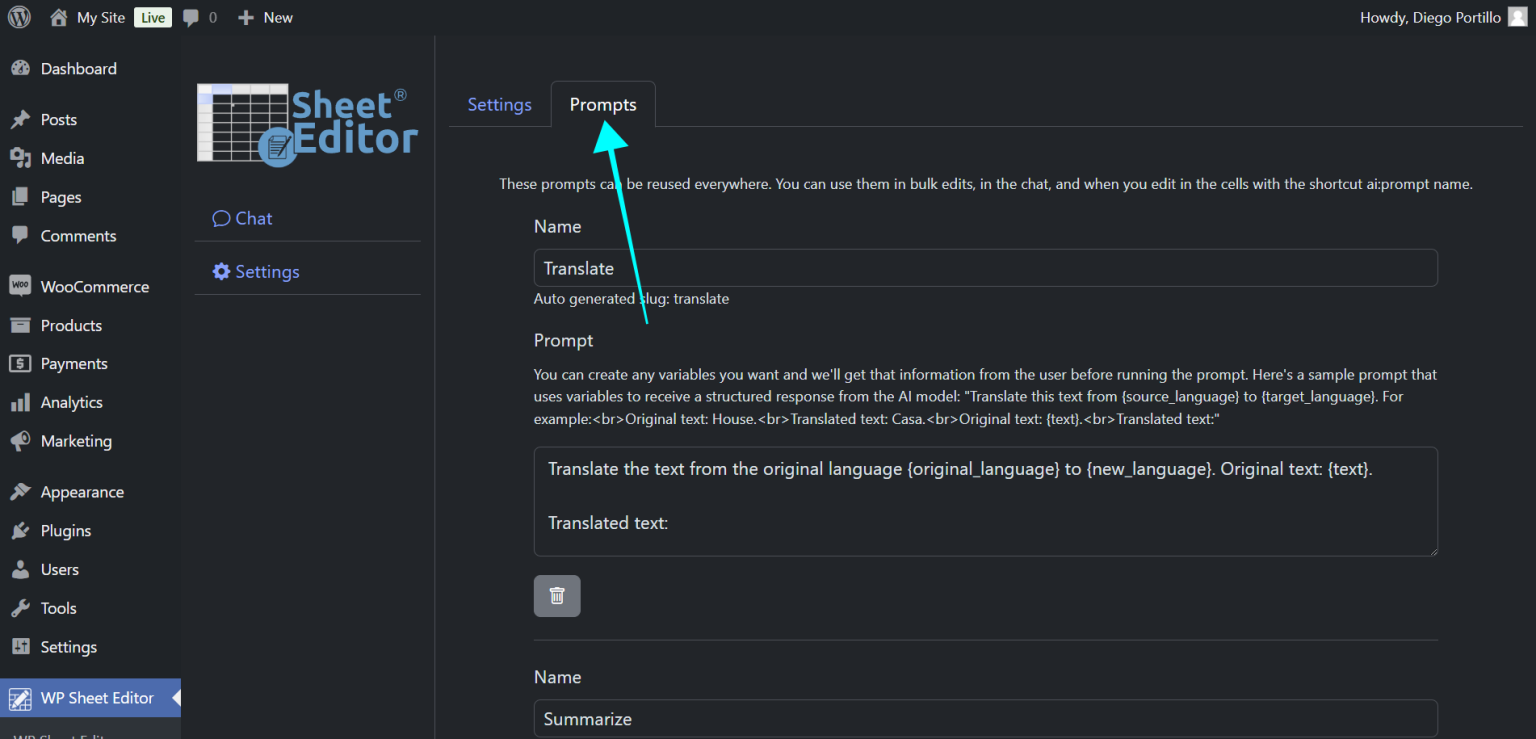 WP Sheet Editor - AI: Global Prompts Guide - WP Sheet Editor