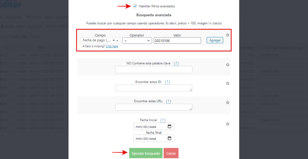 WooCommerce Cómo Buscar Pedidos por Fecha de Pago