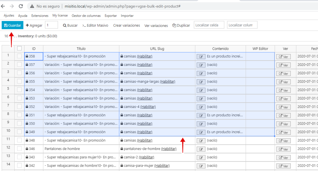 Woocommerce Crear Variaciones De Productos Más Rápido