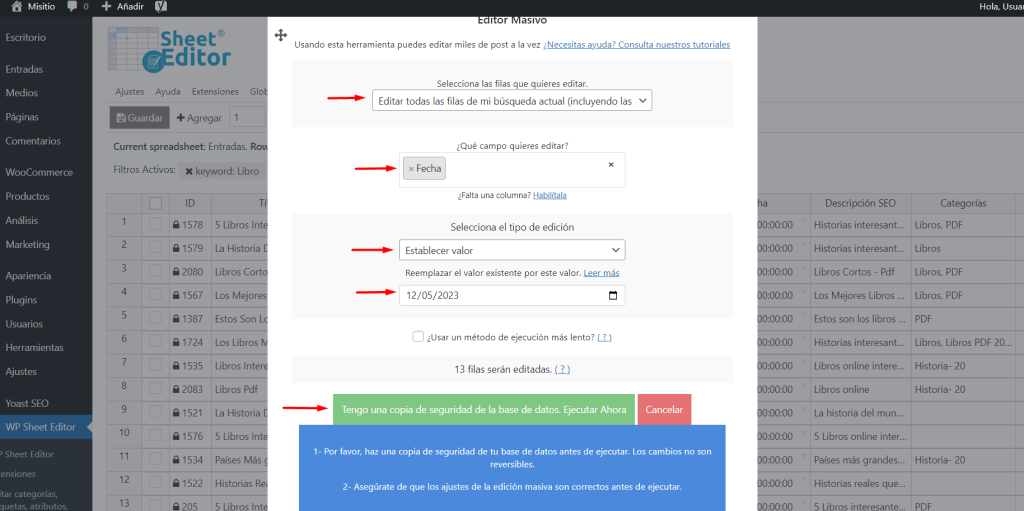 WordPress – Cómo Programar Entradas Masivamente