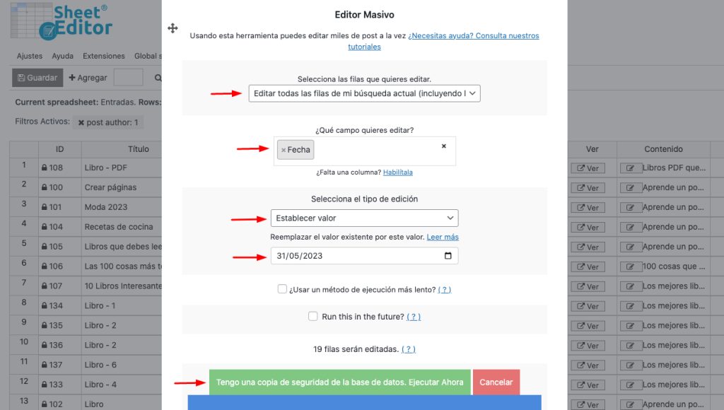 WordPress - Cómo Programar Entradas Masivamente
