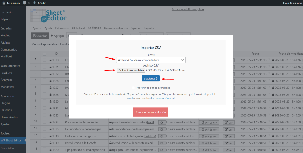 Toolset Post Types - Cómo Importar e Importar