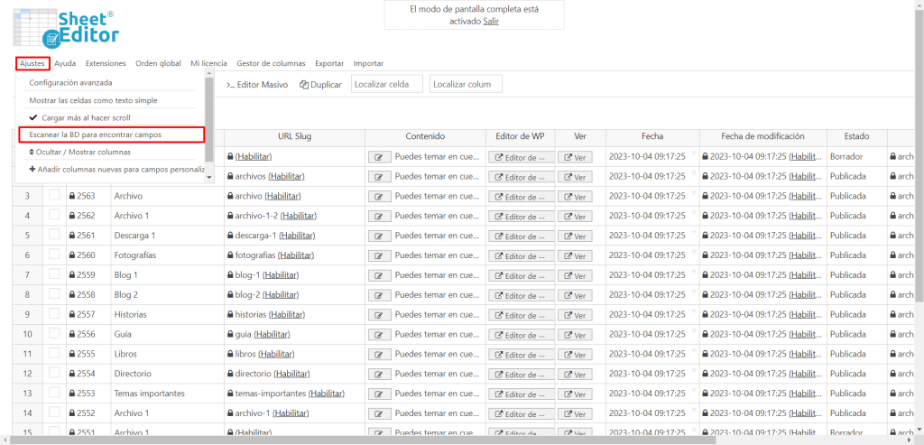 JetEngine - Cómo Editar Custom Post Types en una Hoja de Cálculo