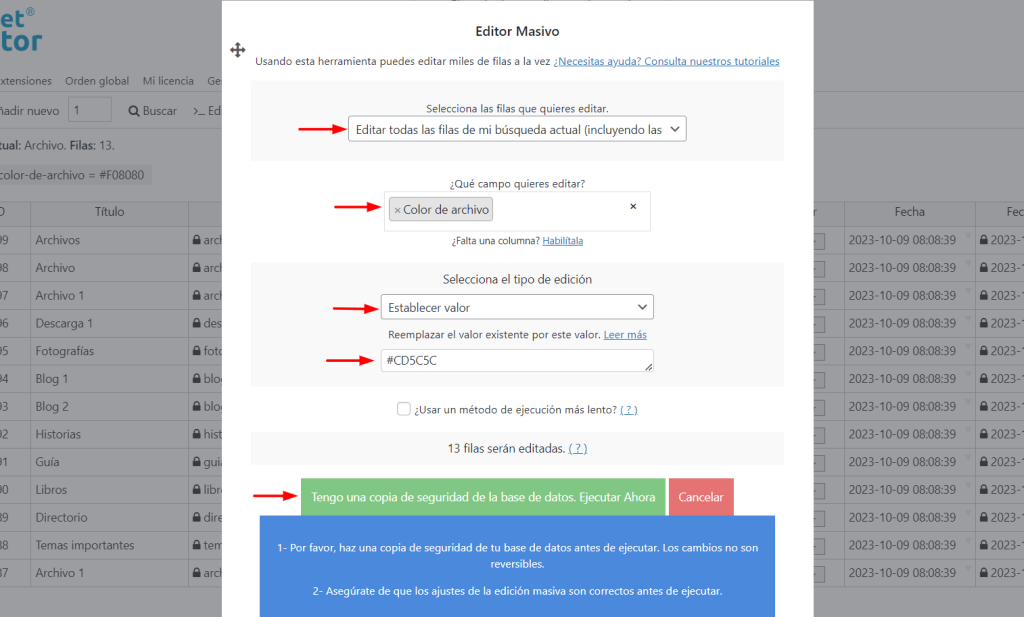 JetEngine - Cómo Editar Custom Post Types en una Hoja de Cálculo